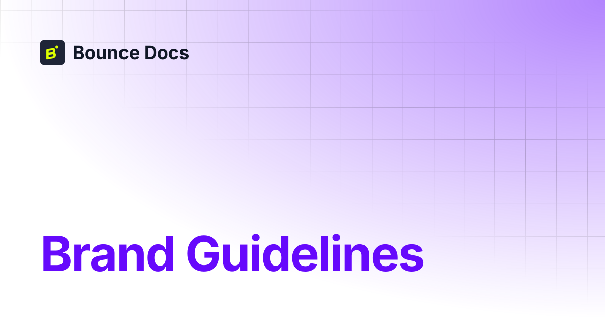 Brand Guidelines | Bounce Docs